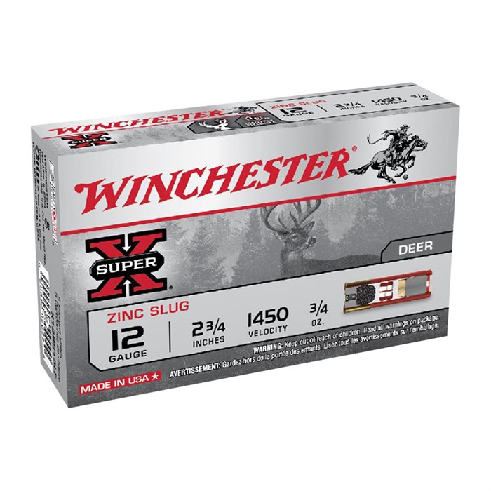 Winchester SUPER-X 12 Gauge (2-3/4" 1oz Foster Slug) - 5/Box ...